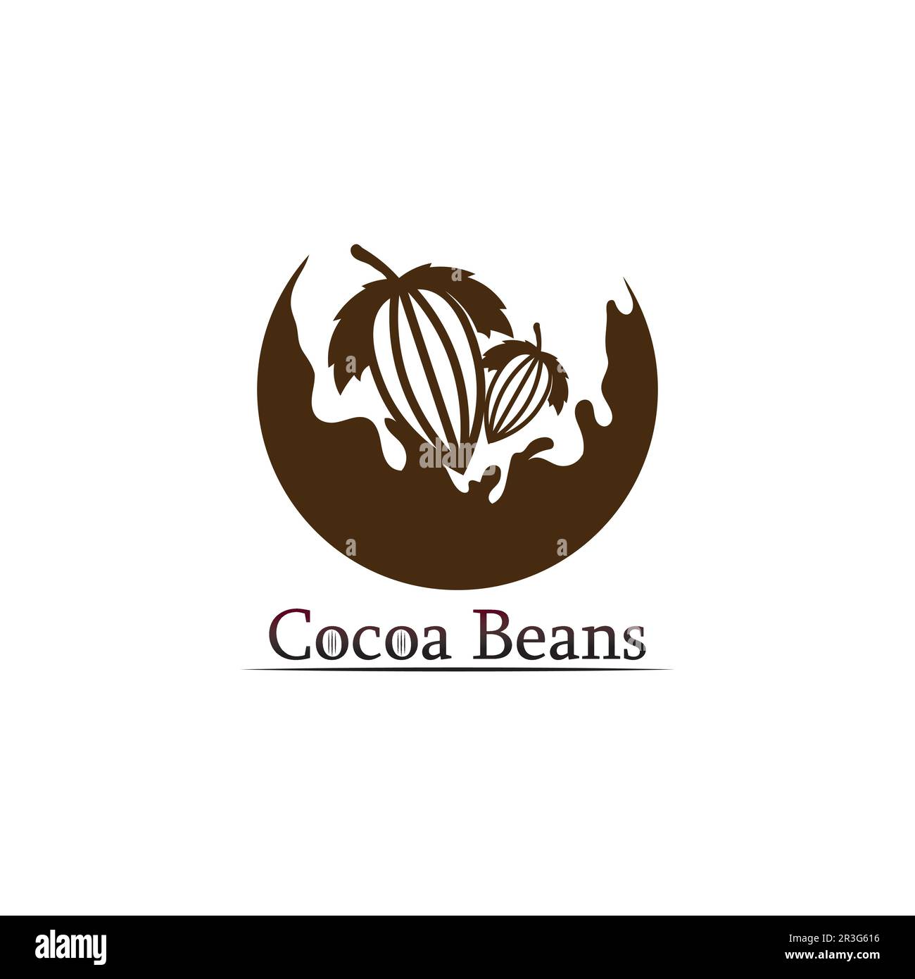 Cacao beans chocolate tree Stock Vector Images - Alamy