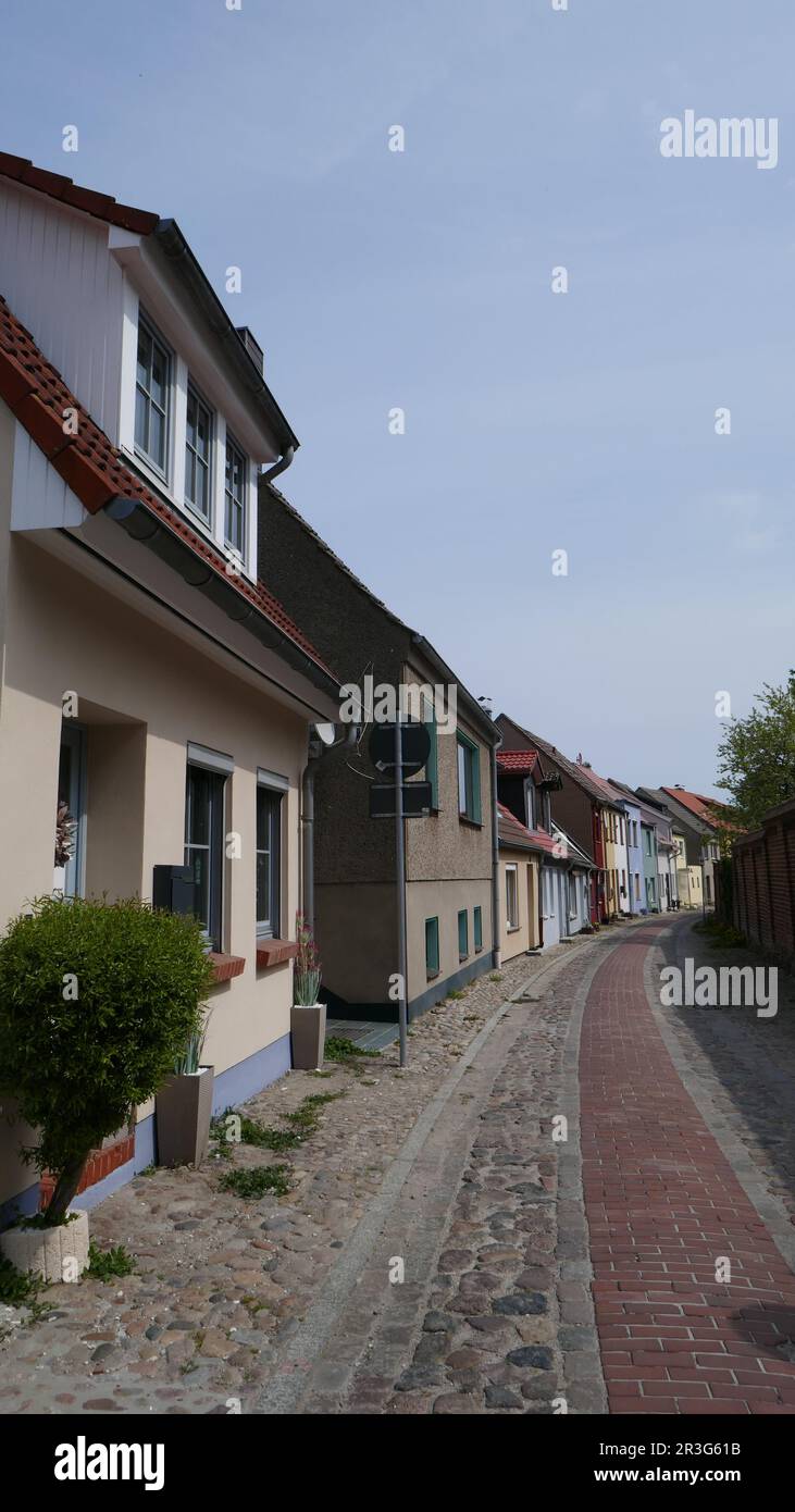 Old town alley in Barth, Mecklenburg Western Pomerania Stock Photo - Alamy