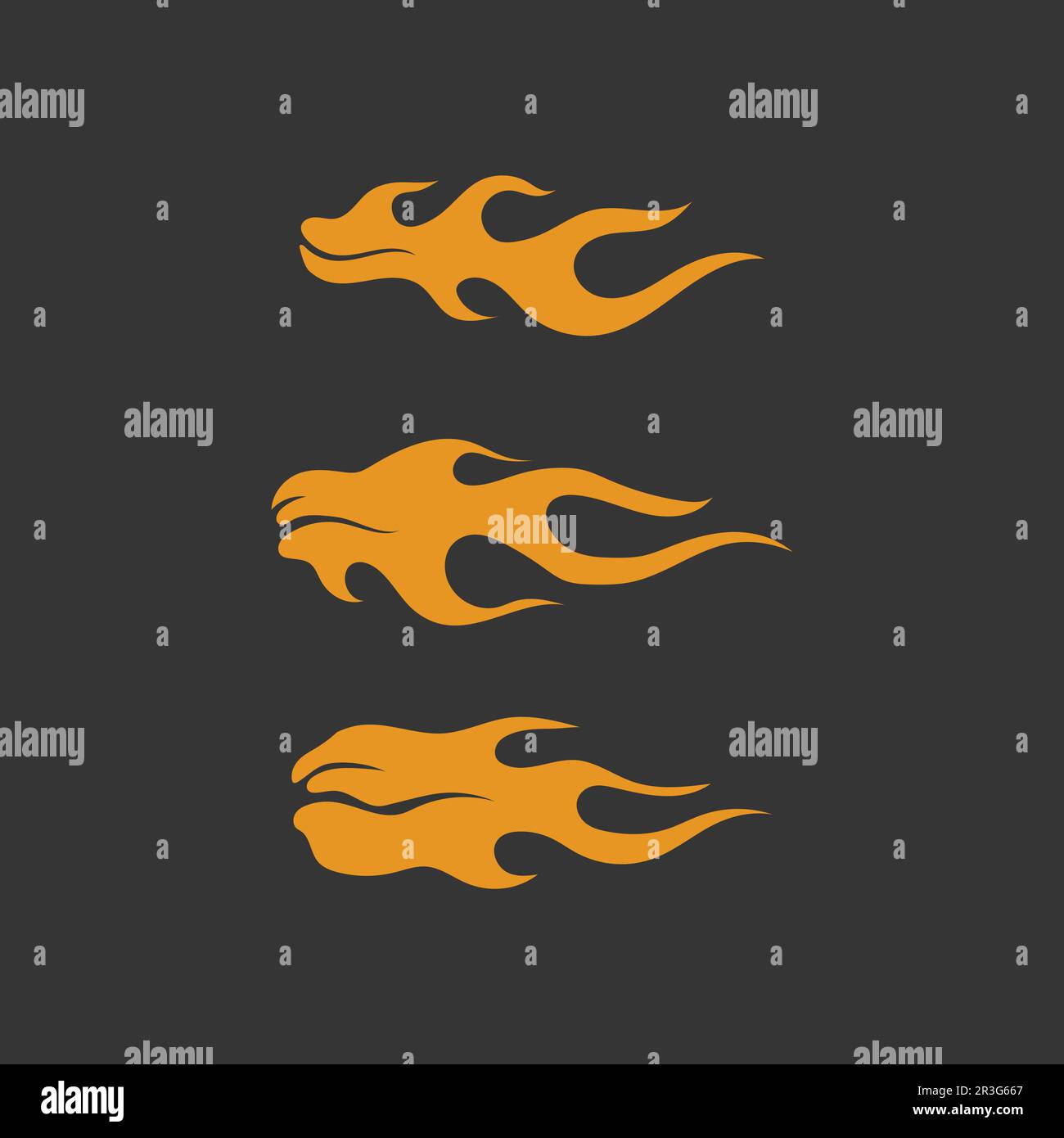 fire logo and icon, hot flaming element Vector flame illustration ...