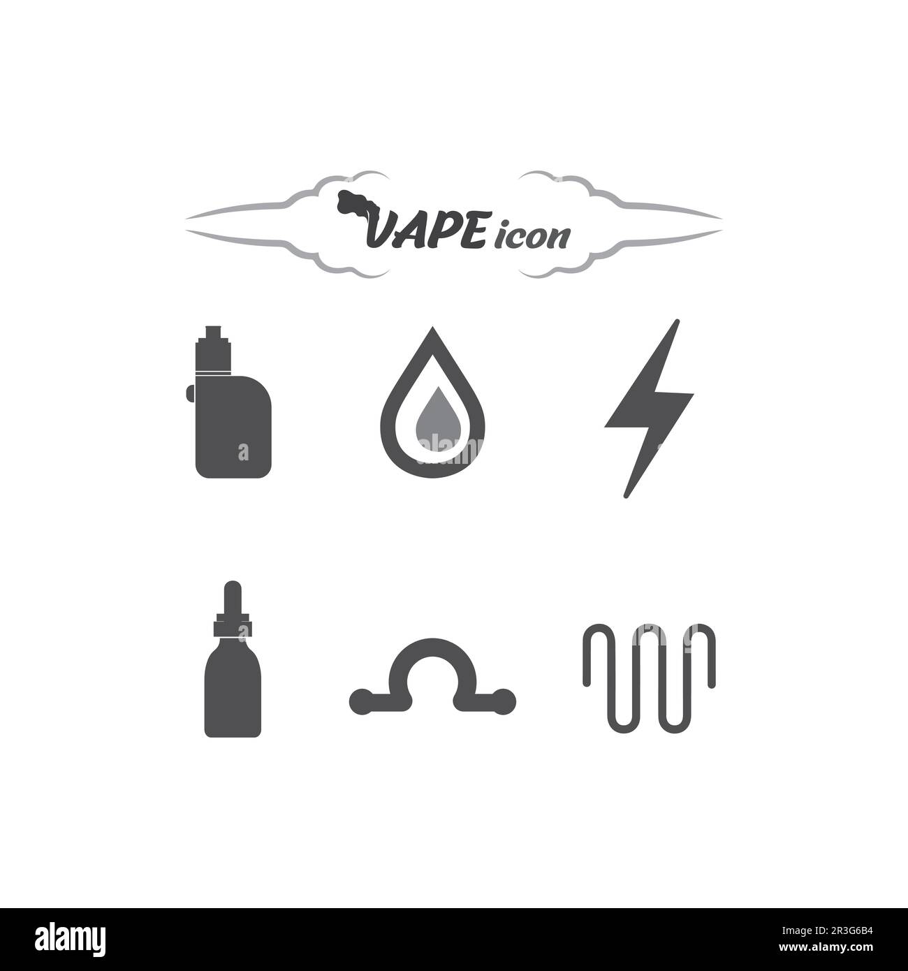 vape and vapor logo icon smoke vector and set design for vapers vaping ...