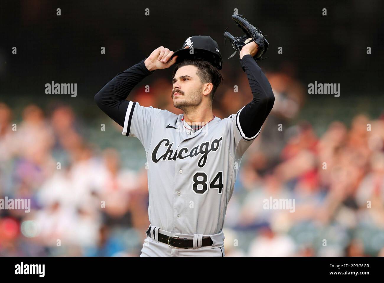 CLEVELAND, OH - MAY 23: Chicago White Sox starting pitcher Dylan Cease ...