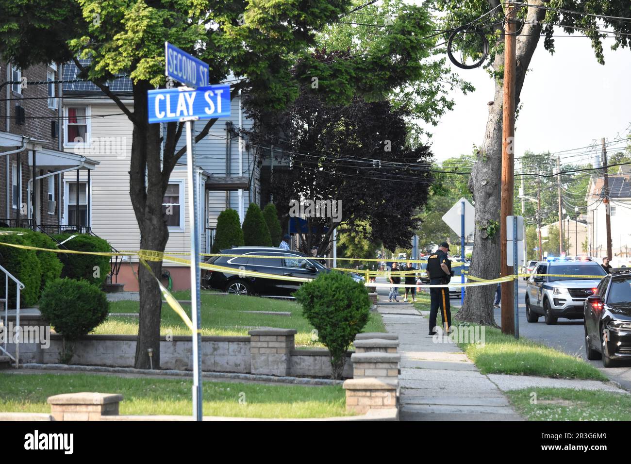 Hackensack, United States. 23rd May, 2023. Several police officers from ...
