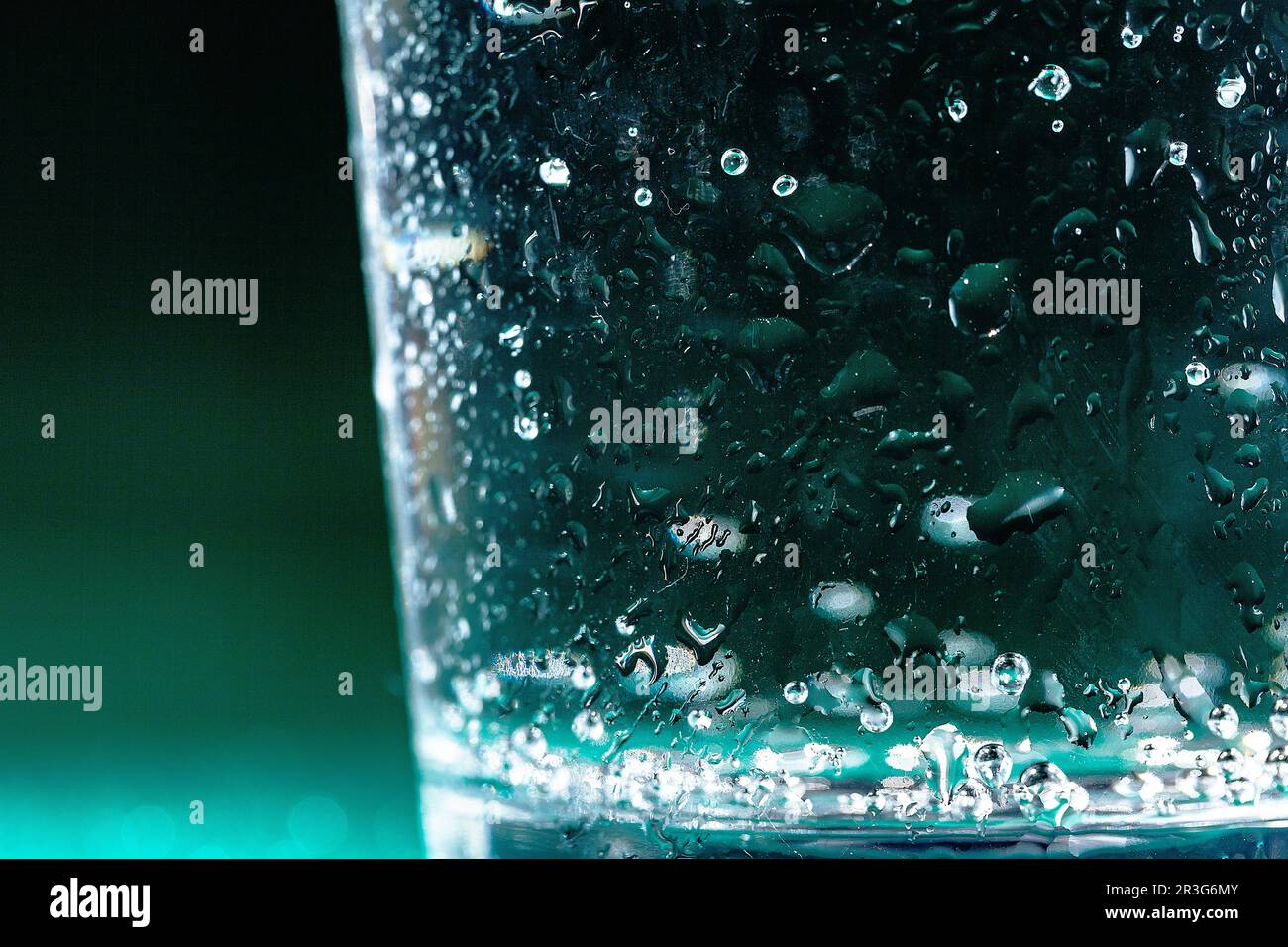 Close up of a sparkling water bottle with condensation on it Stock ...