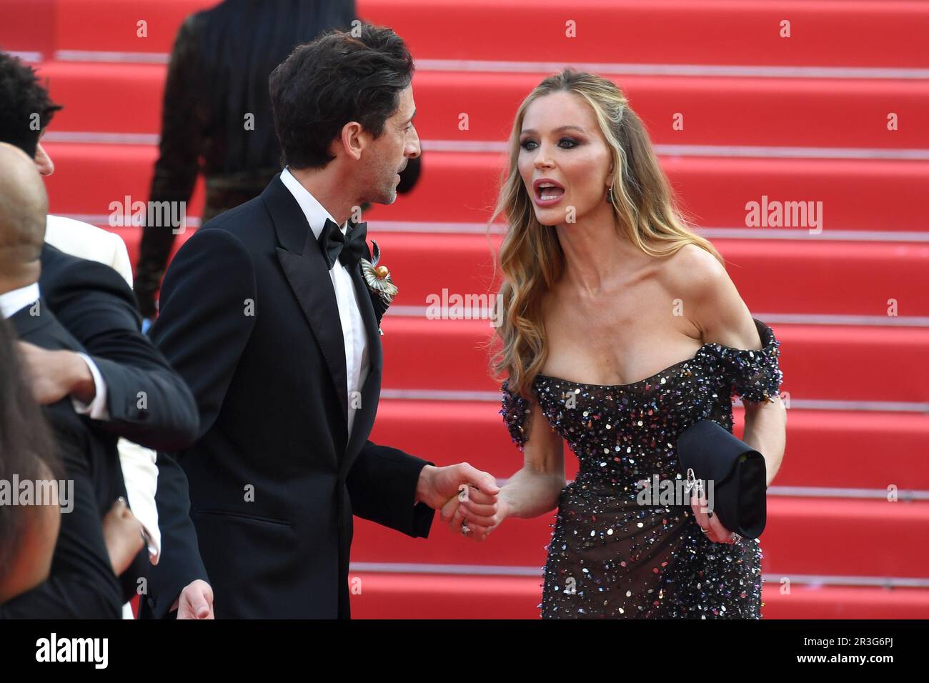 Cannes, France. 23rd May, 2023. Adrien Brody and girlfriend Georgina ...