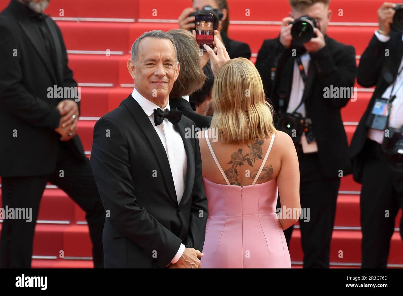 Cannes, France. 23rd May, 2023. Tom Hanks, Wes Anderson, Scarlett Johansson - Asteroid City Red ...