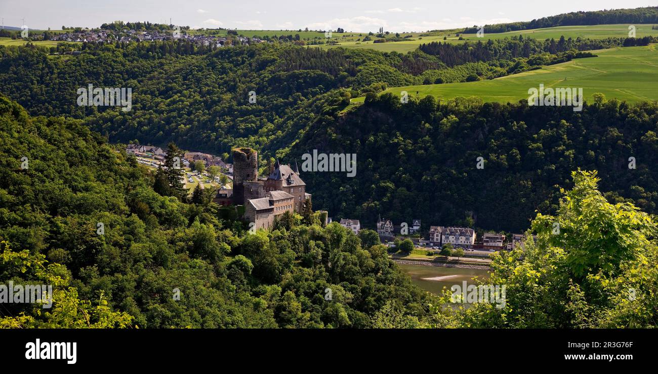 Rhine Valley with Katz Castle, Patersberg, UNESCO World Heritage Upper ...