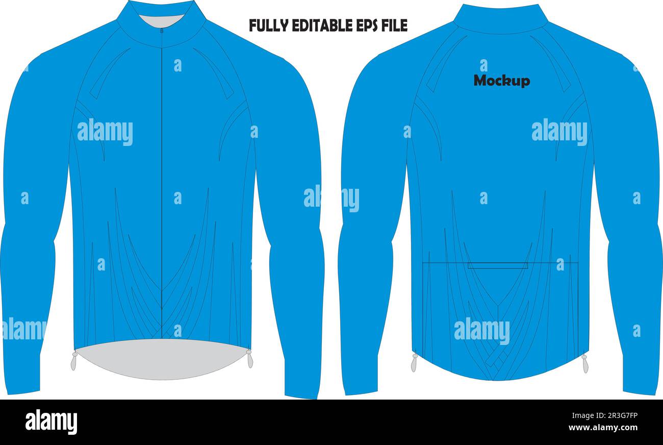 Full sleeve Cycling Jacket Mock up Stock Vector Image & Art - Alamy