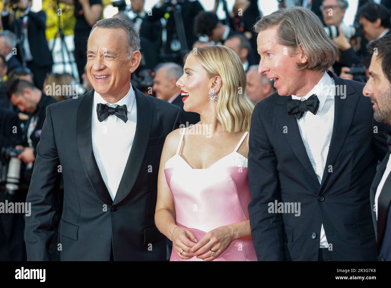 Cannes, France, on 23 May 2023. Tom Hanks, Scarlett Johansson, Wes Anderson and Jason ...