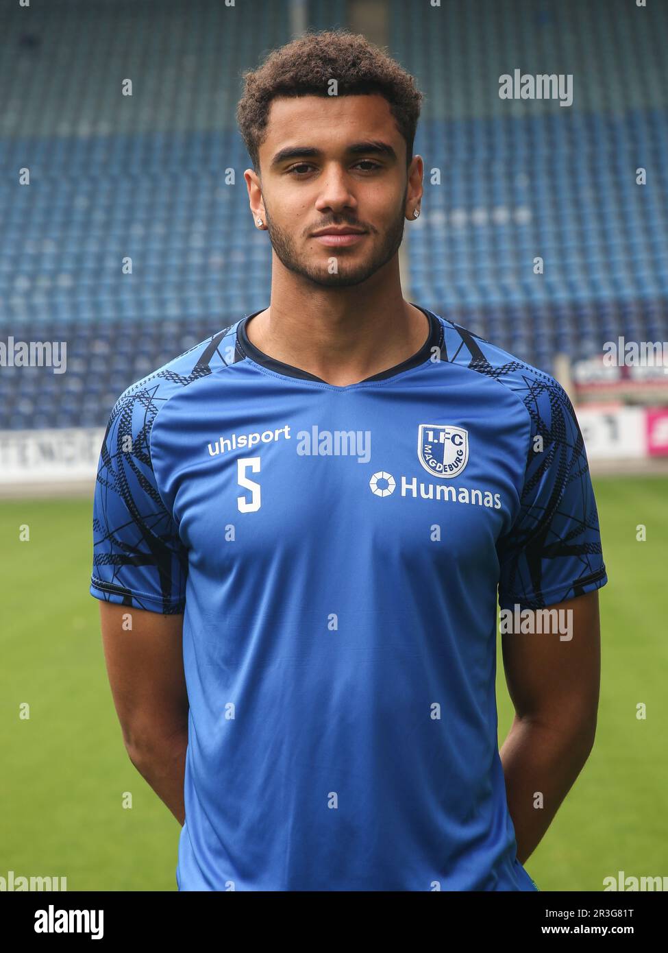 Newcomer Jamie Lawrence at the start of training 1.FC Magdeburg DFB DFL 2.Liga season 2022-23 ...