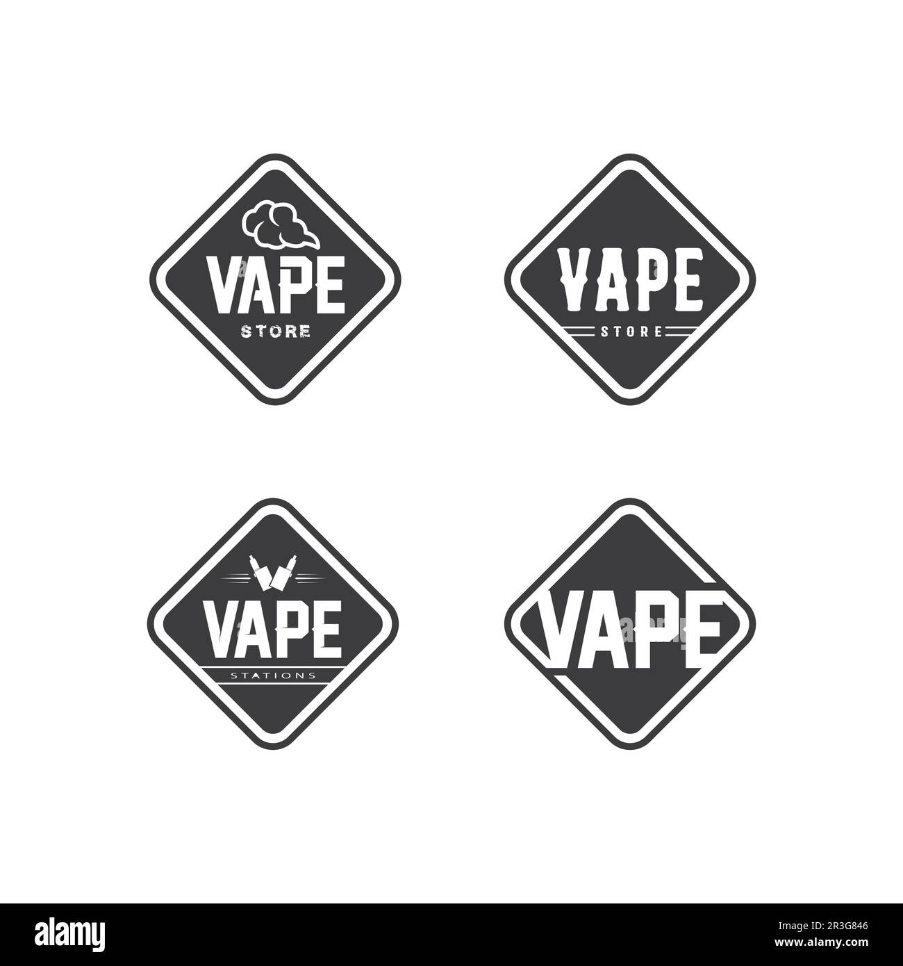 vape and vapor logo icon smoke vector and set design for vapers vaping ...