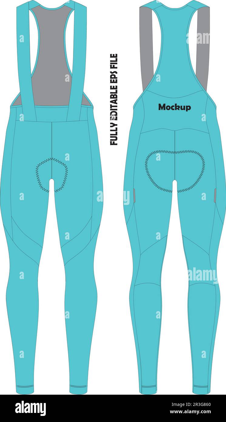 Cycling Bib Tights Mock up Stock Vector Image & Art - Alamy