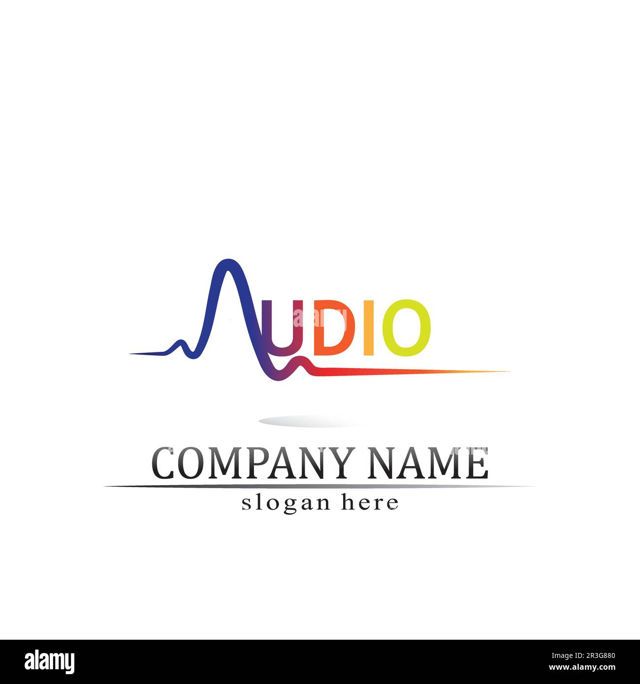Sound waves vector illustration design template Stock Vector Image ...