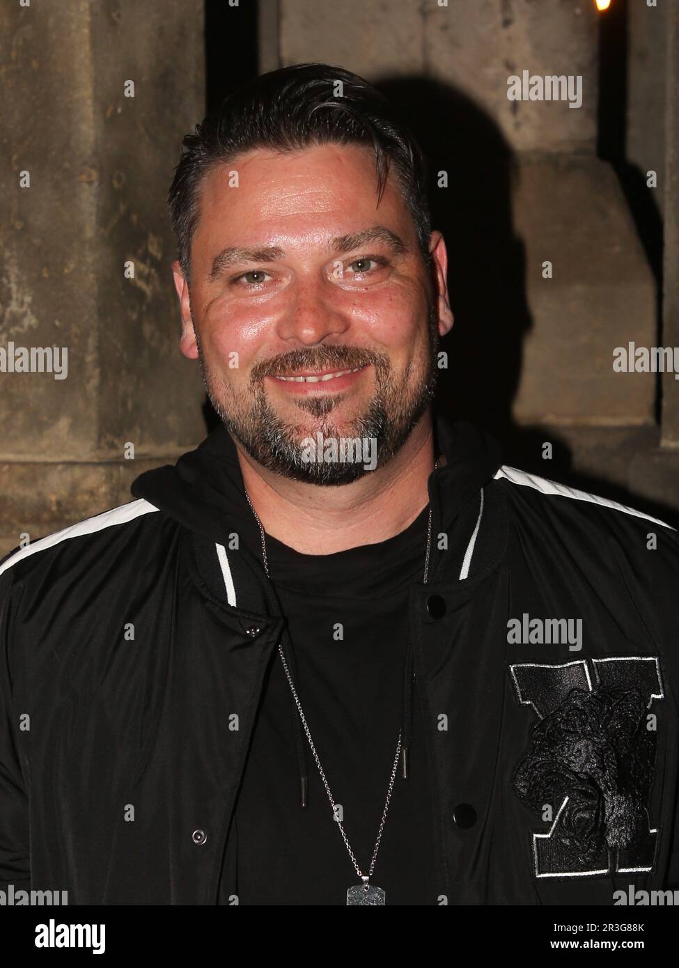 Singer Sebastian HÃ¤mer before the performance at Stadtfest Magdeburg ...