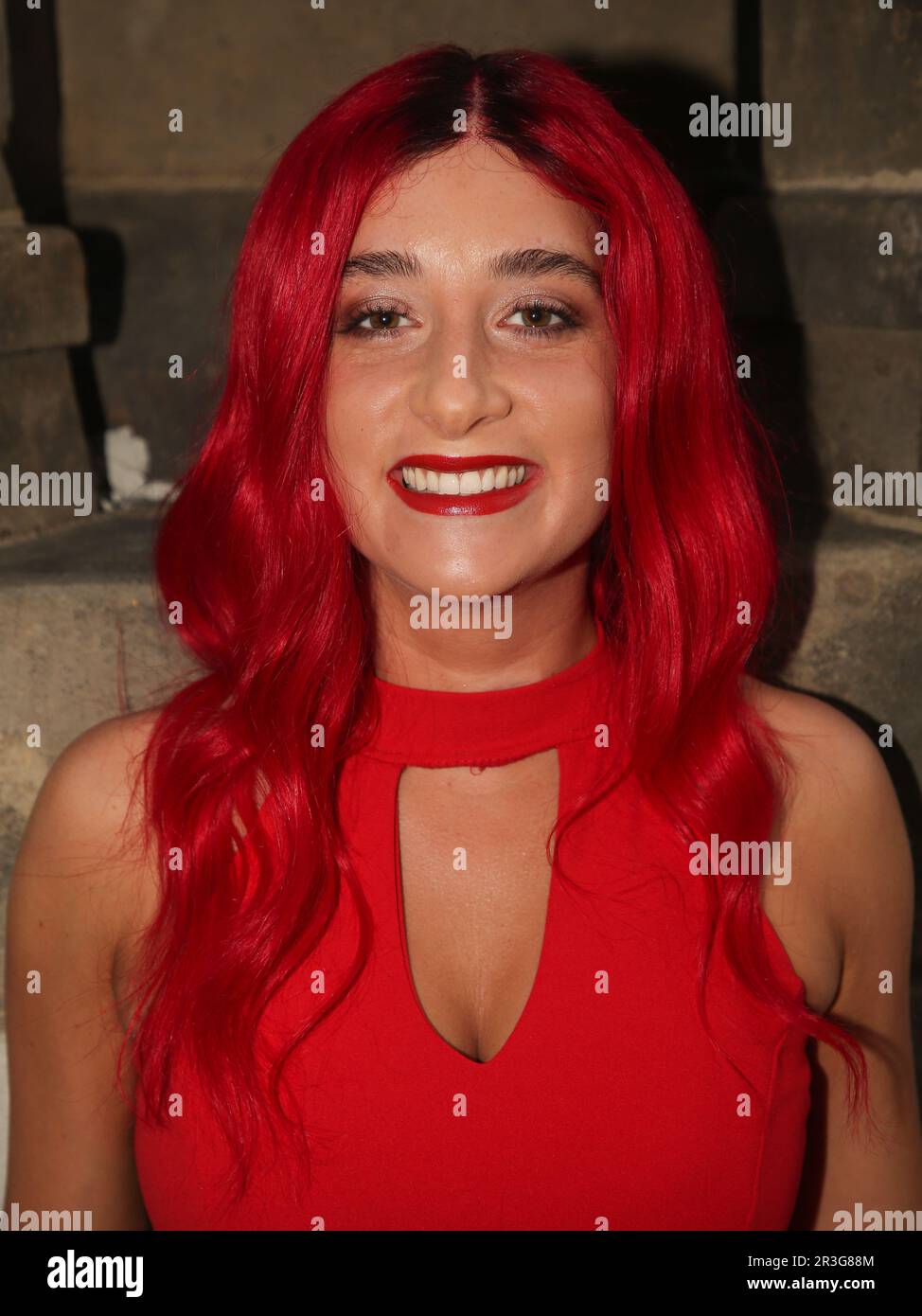 Ballermann singer Marie KÃ¤fer performing at the city festival ...