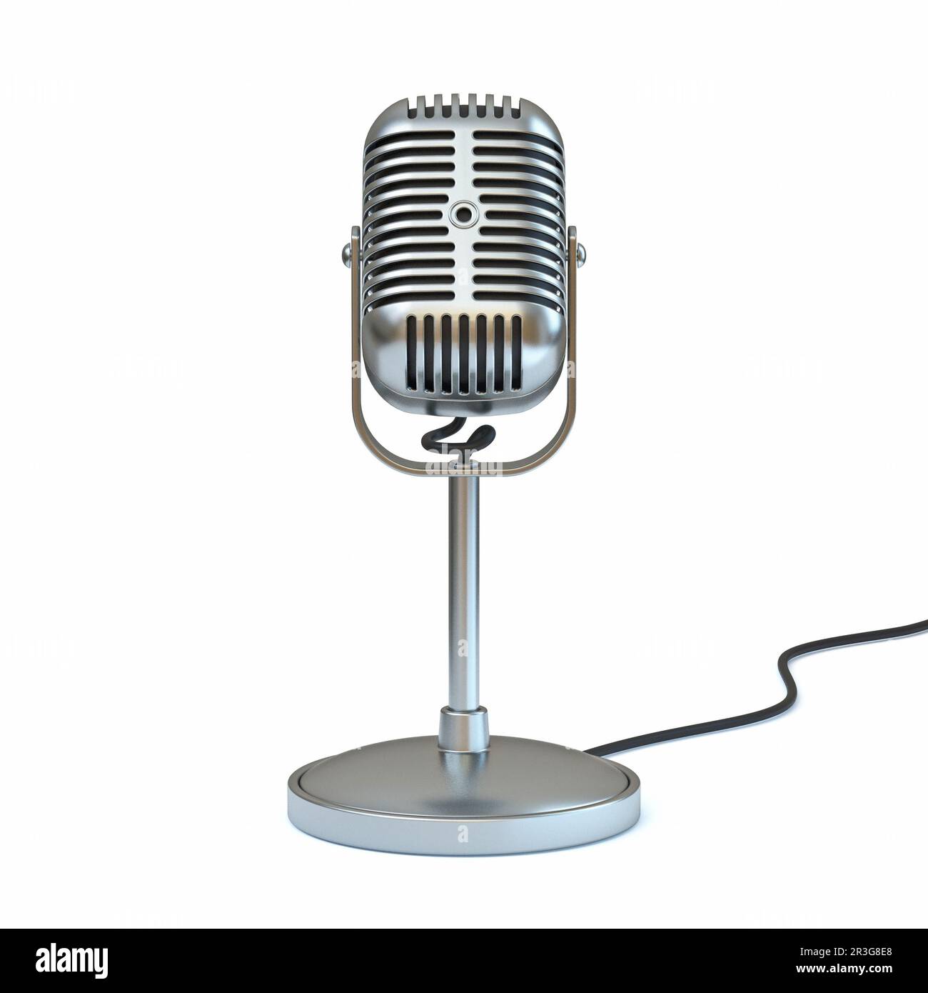 Vintage microphone 3D Stock Photo - Alamy