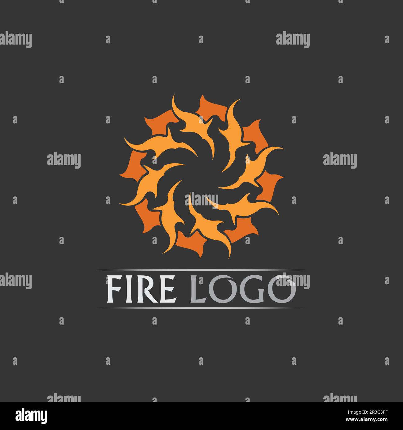 fire logo and icon, hot flaming element Vector flame illustration ...