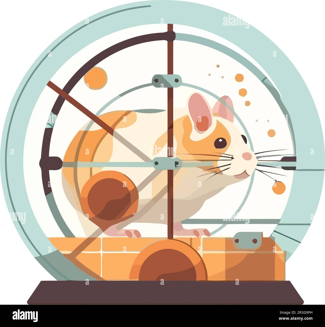 Cute hamster playing in a wheel Stock Vector Image & Art - Alamy