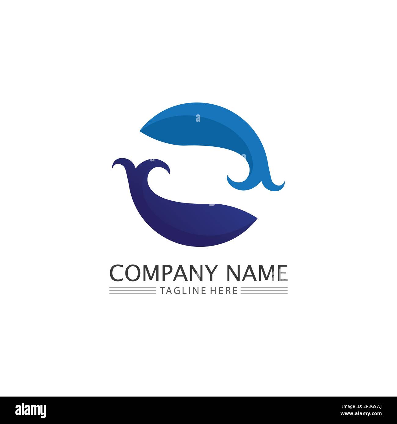 Fish logo and aquatic animal icon template Creative vector symbol Stock ...