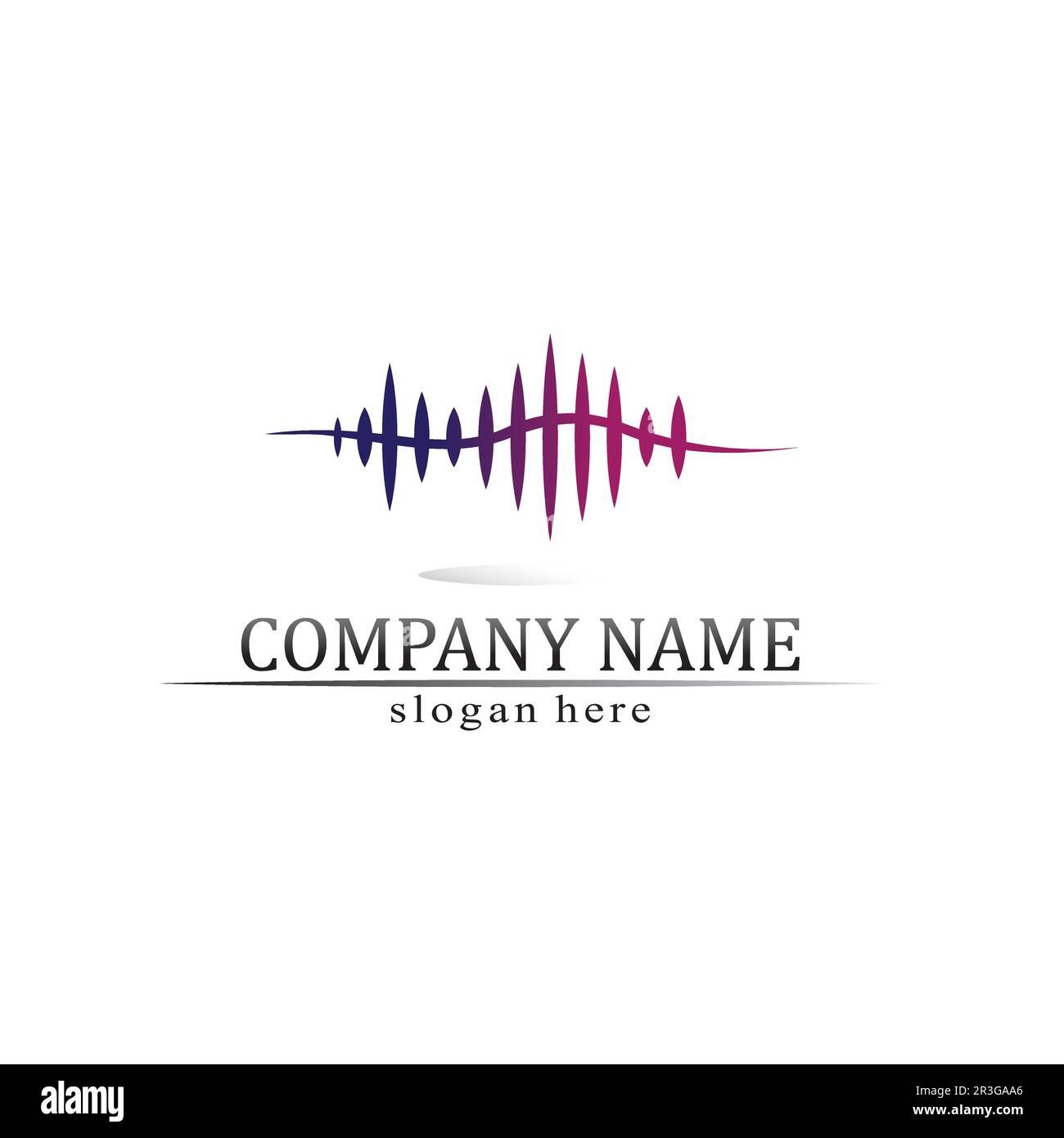 Sound waves vector illustration design template Stock Vector Image ...