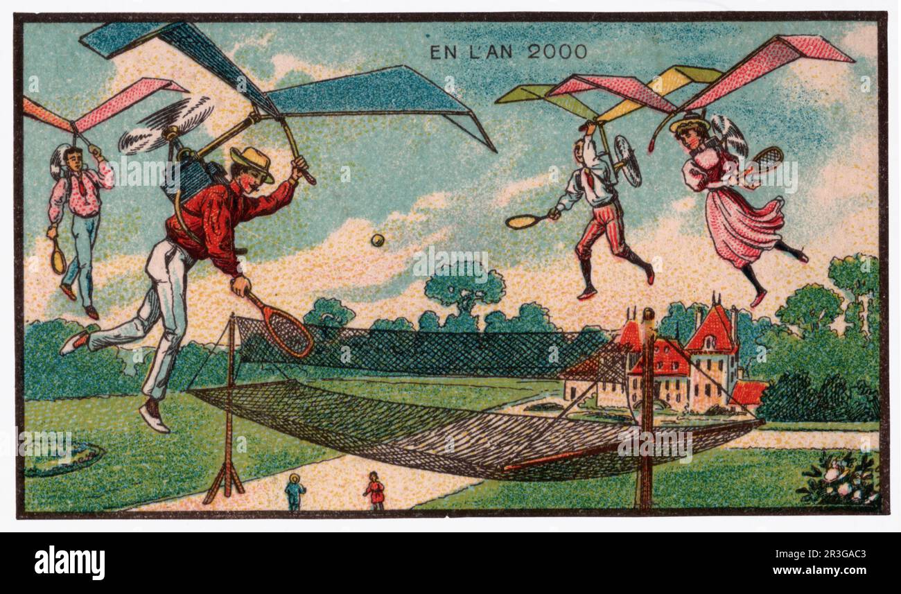 Aerial tennis, illustration Stock Photo - Alamy