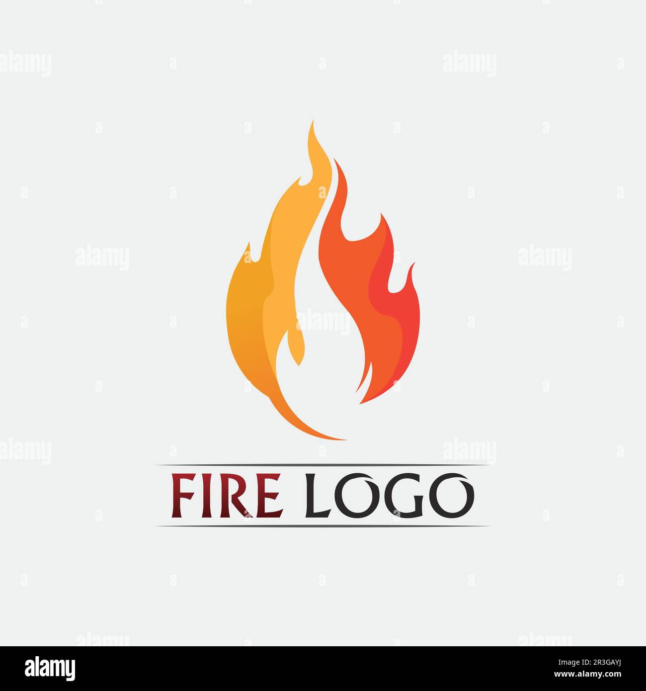 Fire flame vector illustration design template abstract logo fire and ...