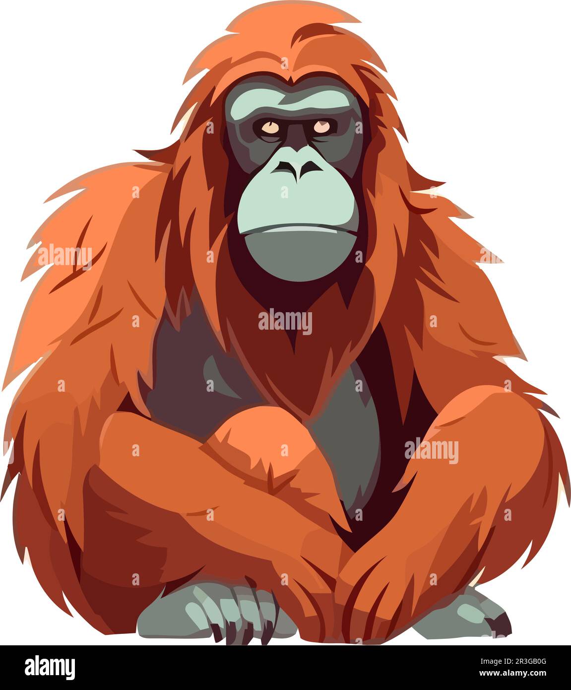 Large orangutan sitting icon isolated Stock Vector Image & Art - Alamy