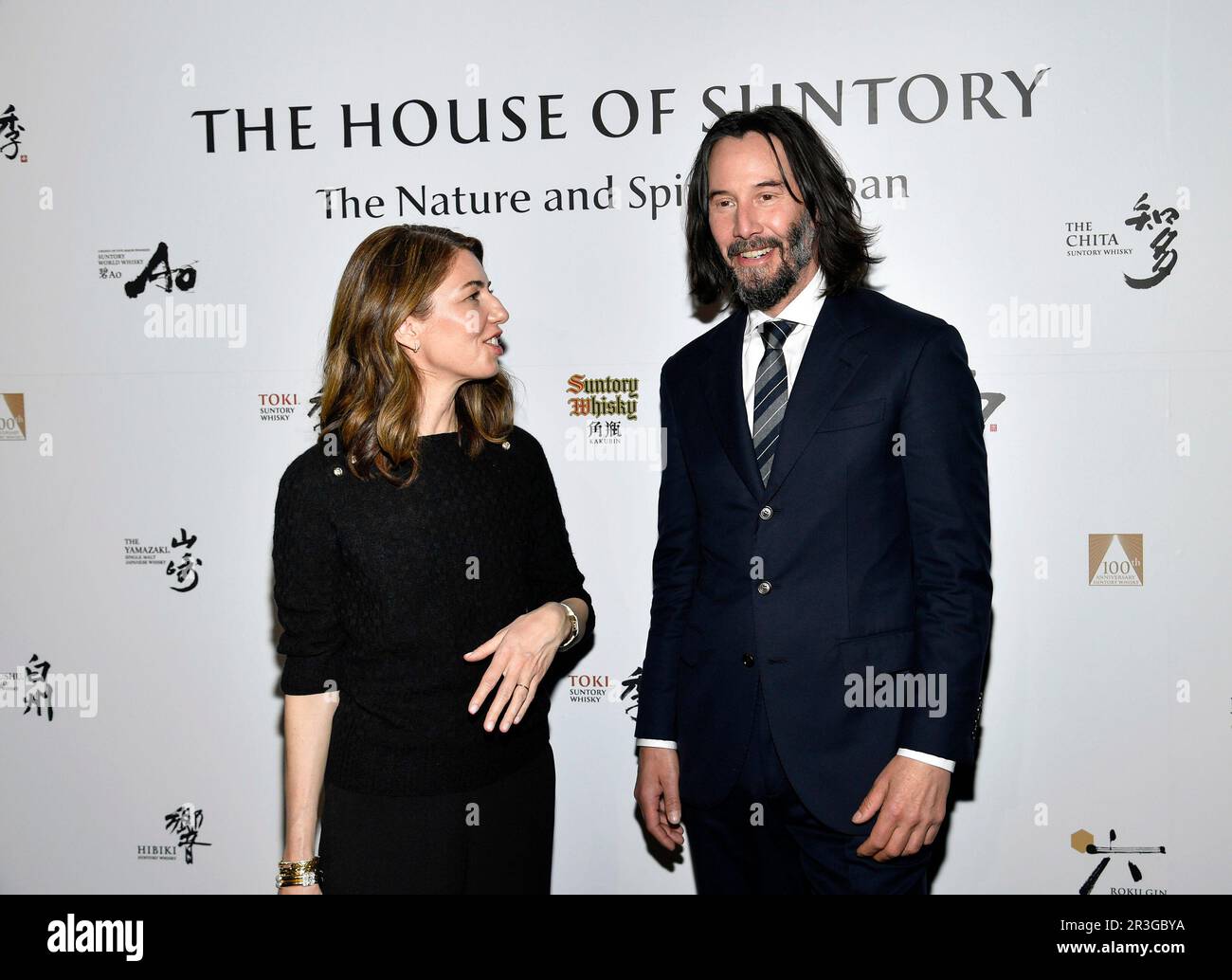 Sofia Coppola, left, and Keanu Reeves attend the 100th anniversary of ...