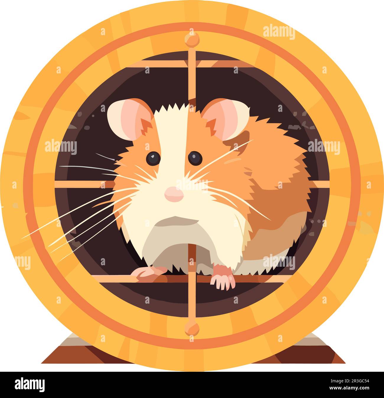 Cute hamster icon sitting on white background Stock Vector Image & Art ...