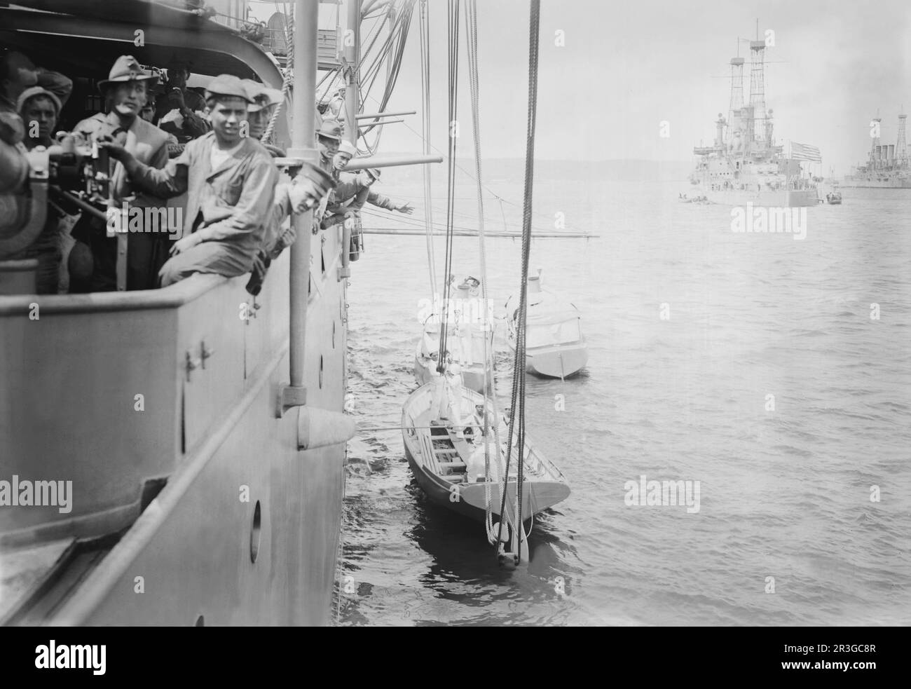 May 29, 1913 - The Cuban naval ship Cuba with U.S. ships in background ...