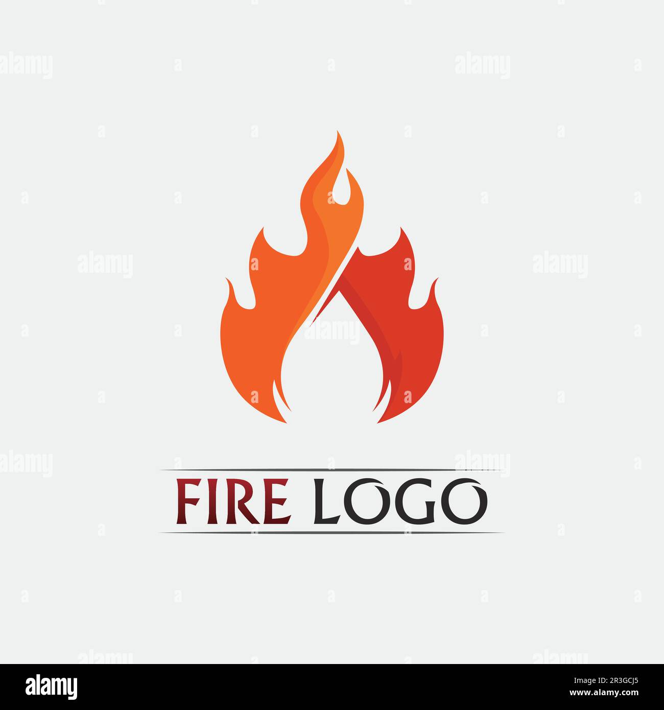 Fire flame vector illustration design template abstract logo fire and ...
