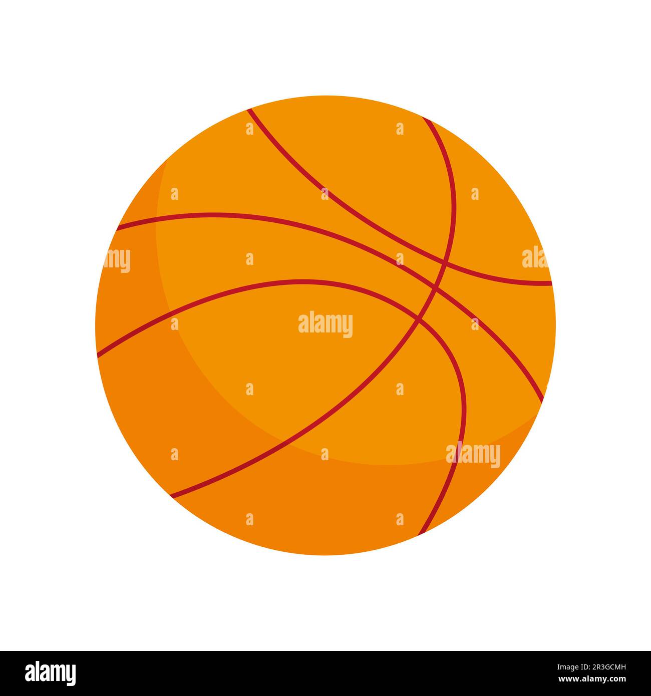 Orange sport basketball ball isolated on white background - Vector ...