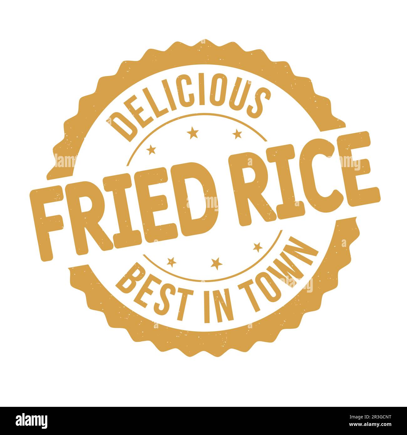 Fried rice grunge rubber stamp on white background, vector illustration ...