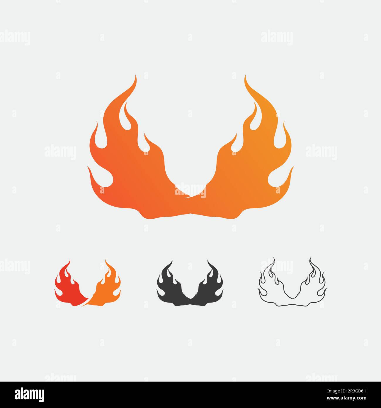 Fire flame vector illustration design template abstract logo fire and ...