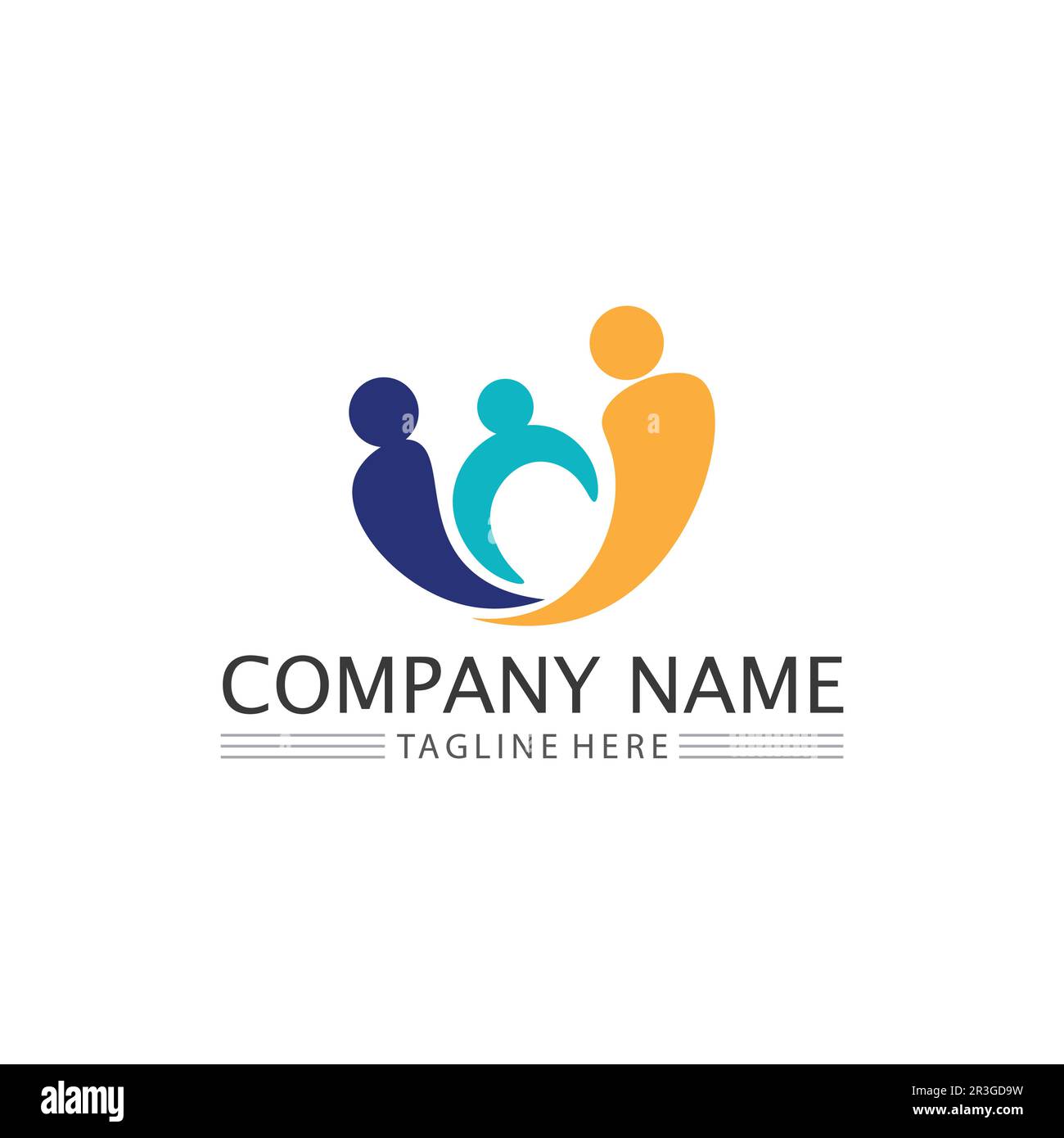 Human and people logo design Community care icon and vector group Stock ...