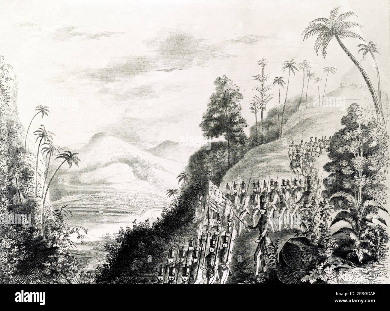 General Taylor and his troops approaching Monterrey, Mexico, during the ...