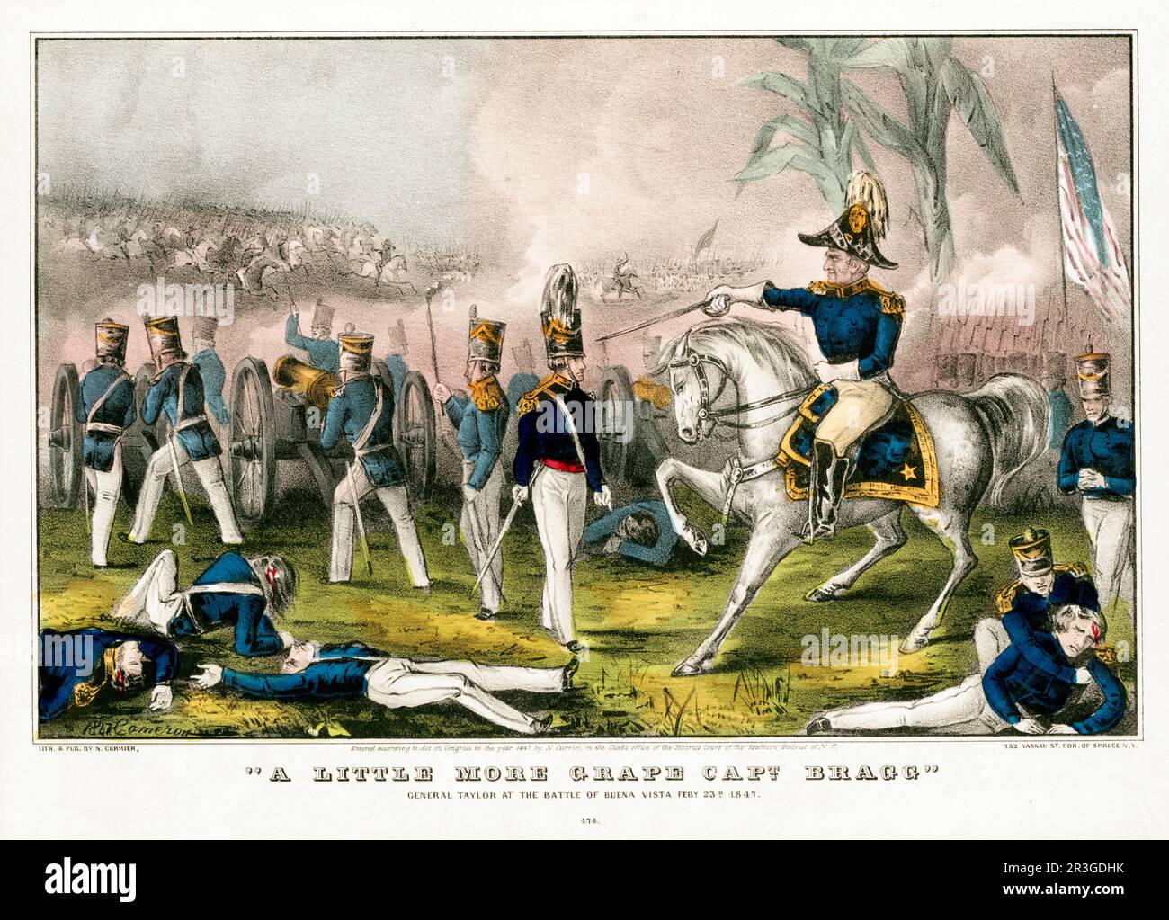 February 23, 1847 - General Taylor at the Battle of Buena Vista during ...