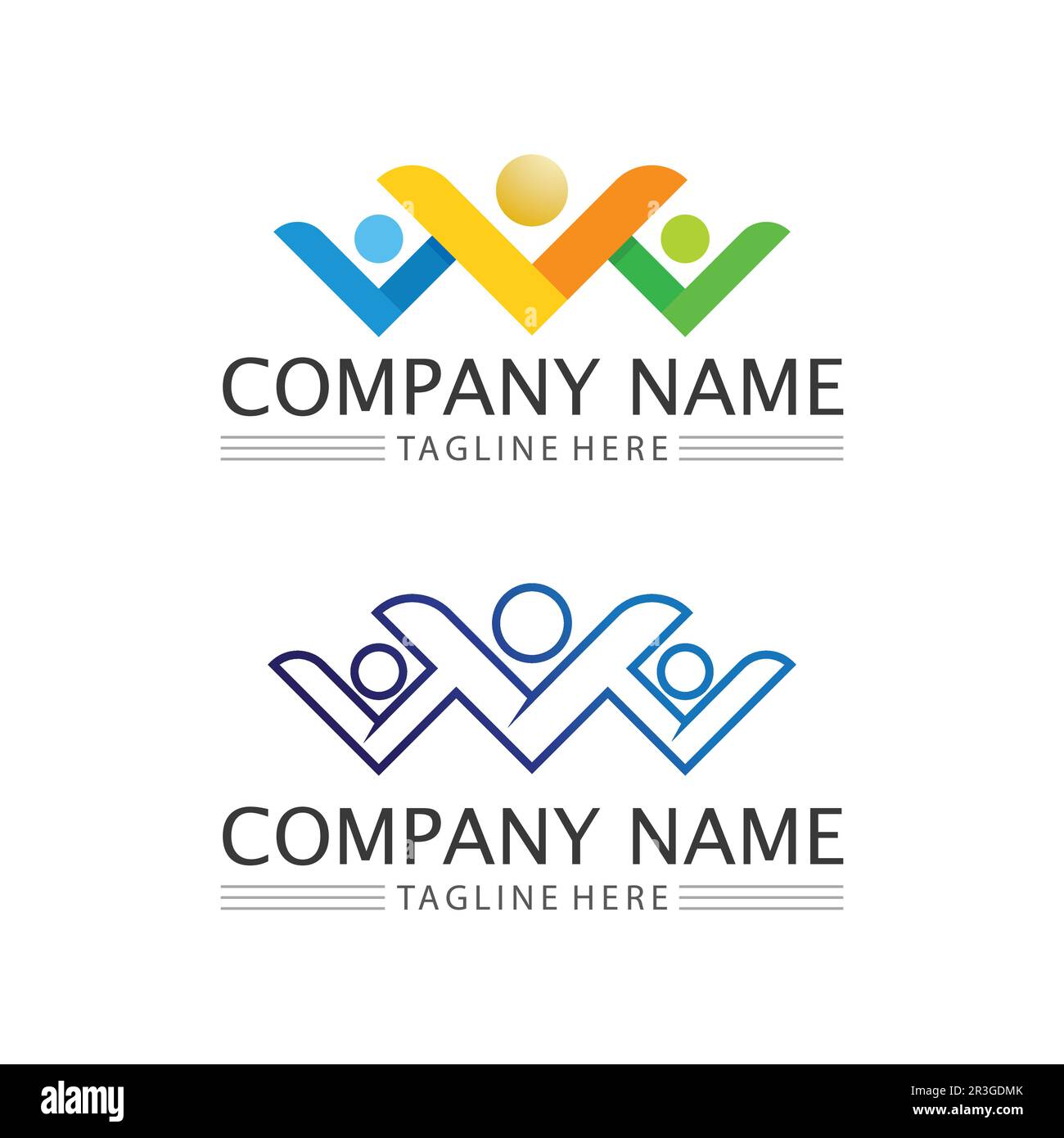 Human and people logo design Community care icon and vector group Stock ...