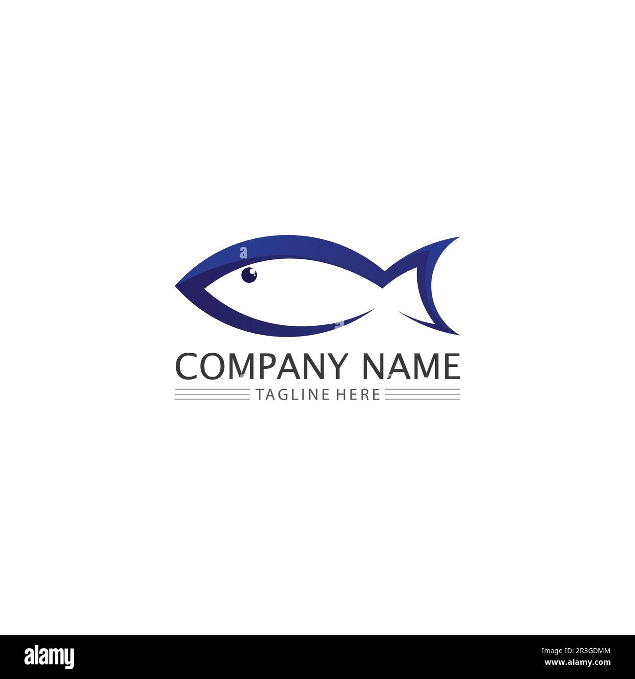 fish icons showing aquatic and animals logo tails and gills Stock ...