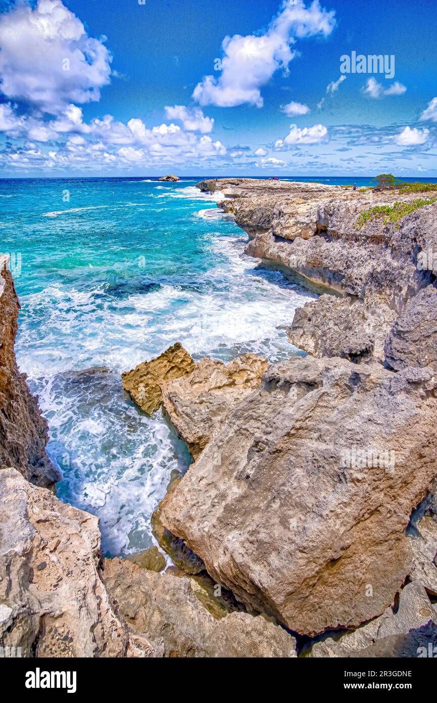 Laie arch and beach scenes at laie point oahu hawaii Stock Photo - Alamy