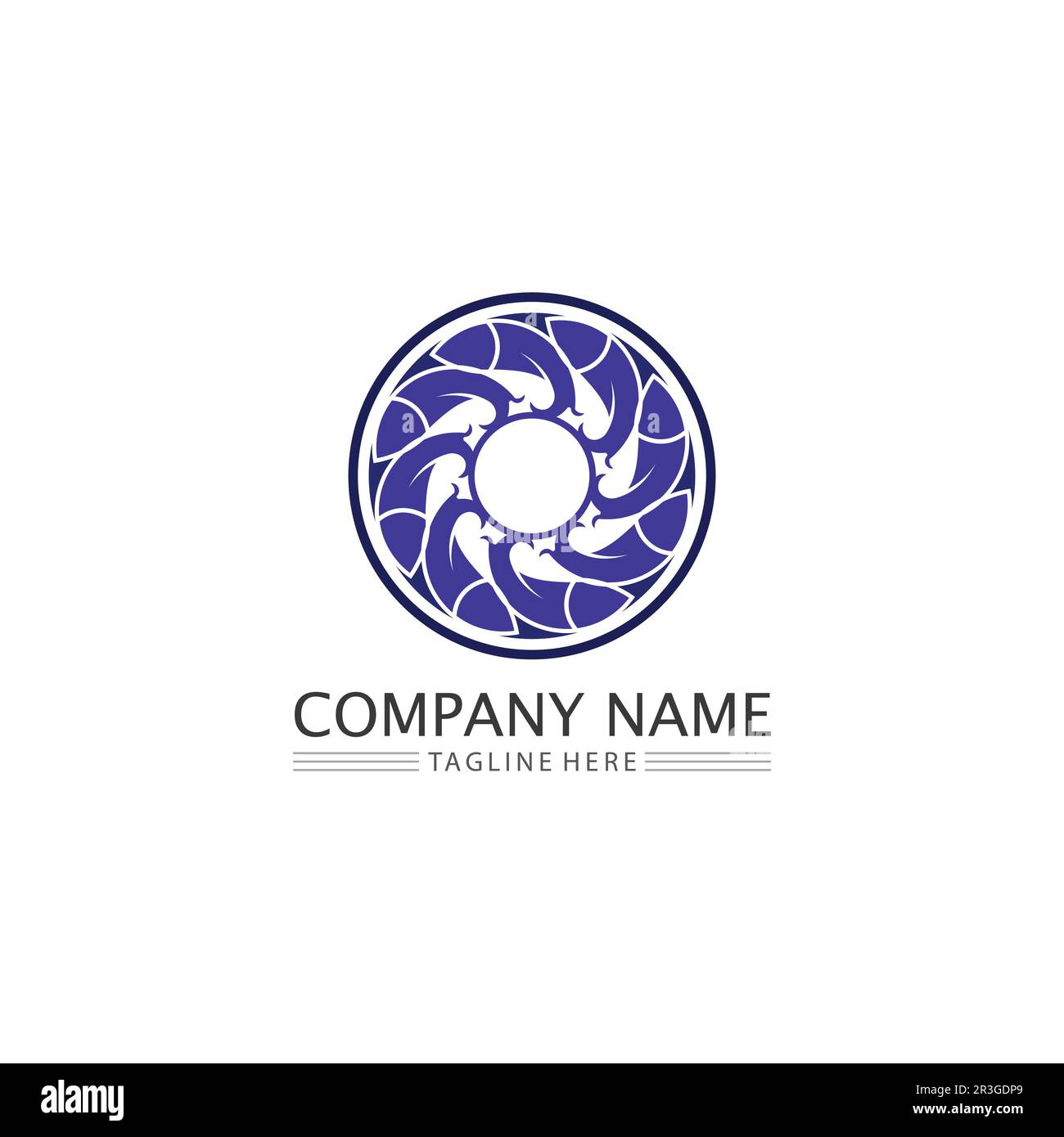 fish icons showing aquatic and animals logo tails and gills Stock ...