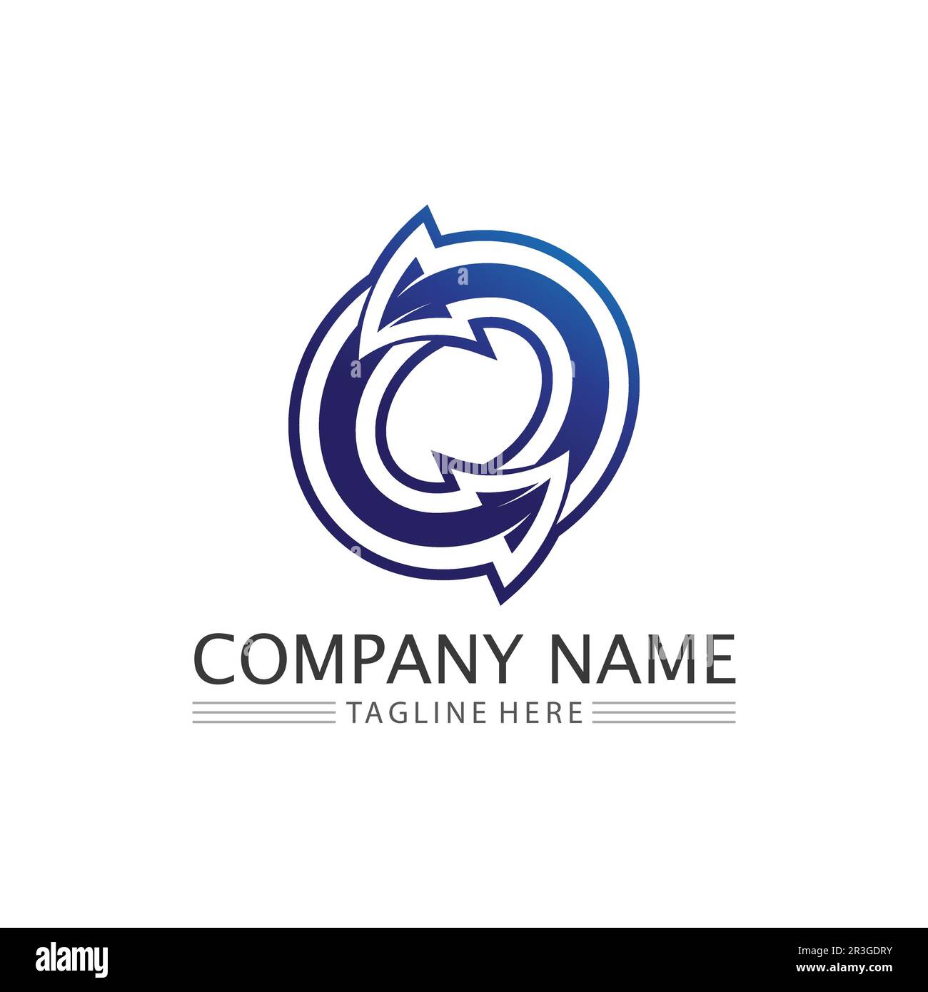 O logo Business Technology circle logo and symbols Vector Design ...