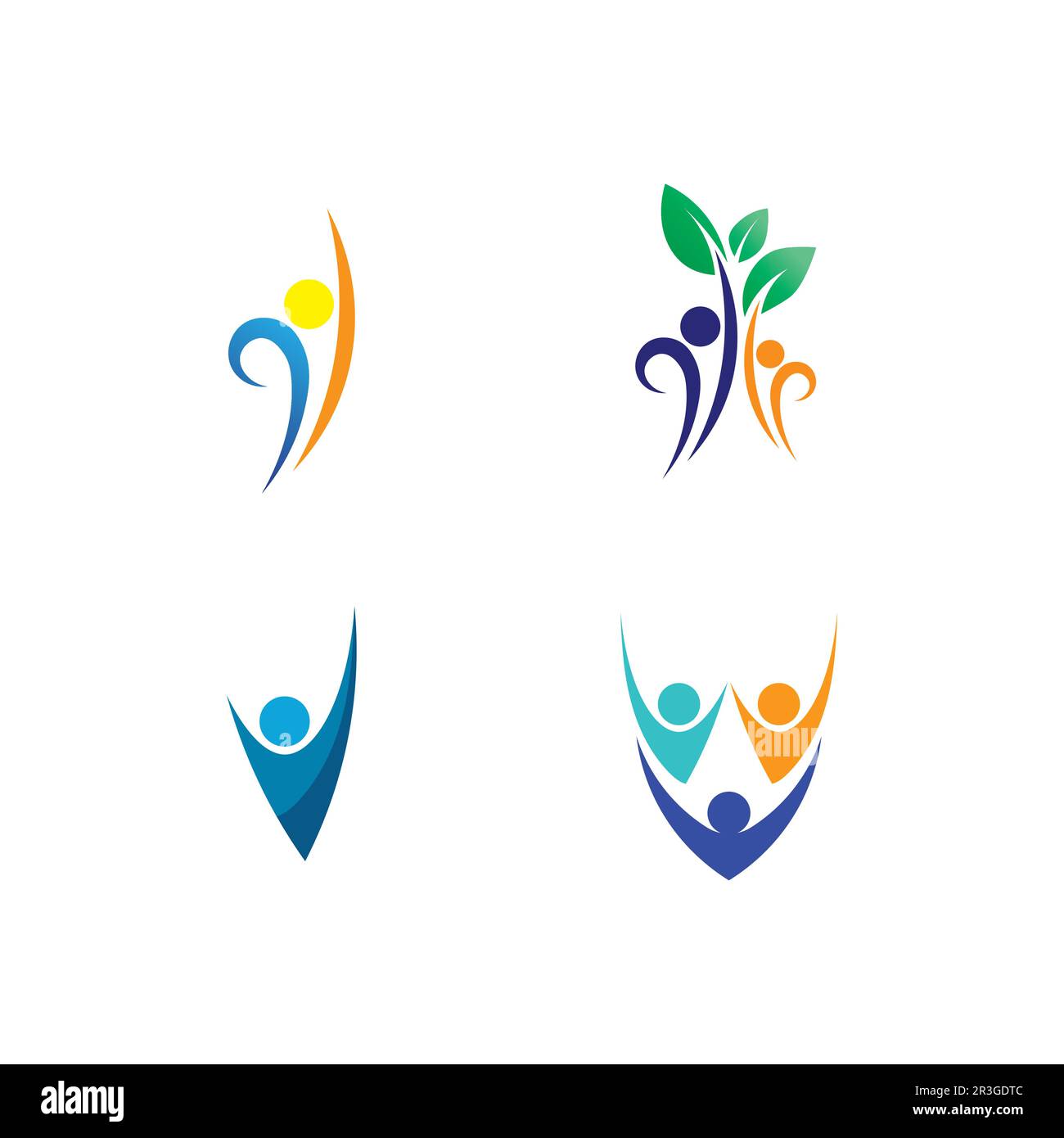 Human and people logo design Community care icon and vector group Stock ...