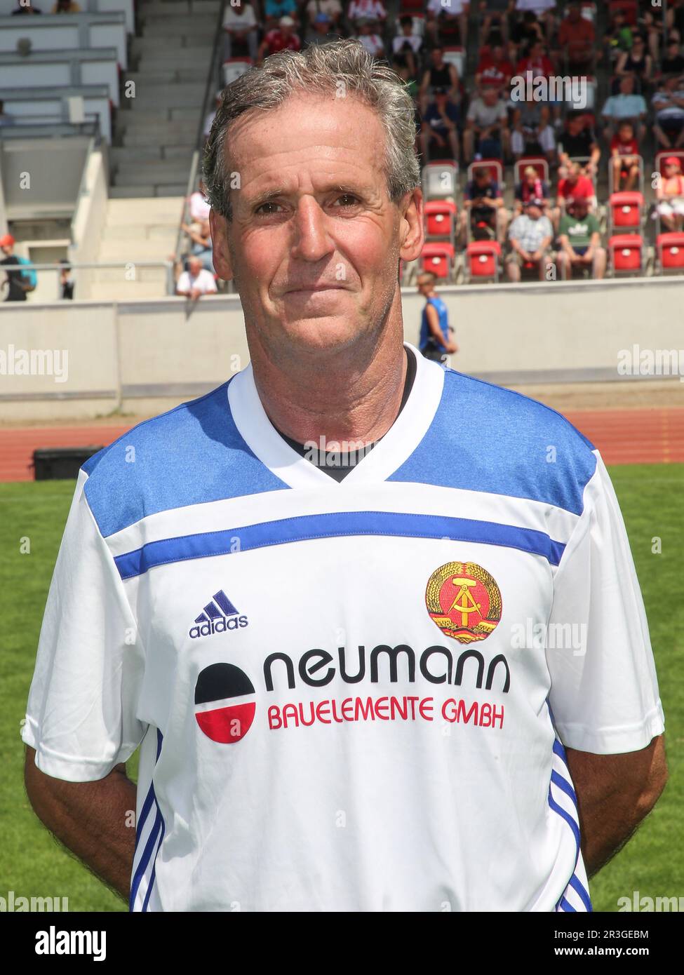 JÃ¼rgen Raab FC Carl-Zeiss Jena in football celebrity game on 03.07. ...