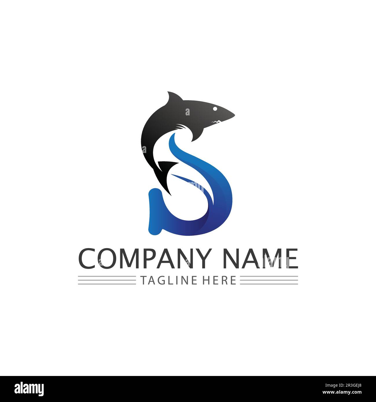 fish icons showing aquatic and animals logo tails and gills Stock ...