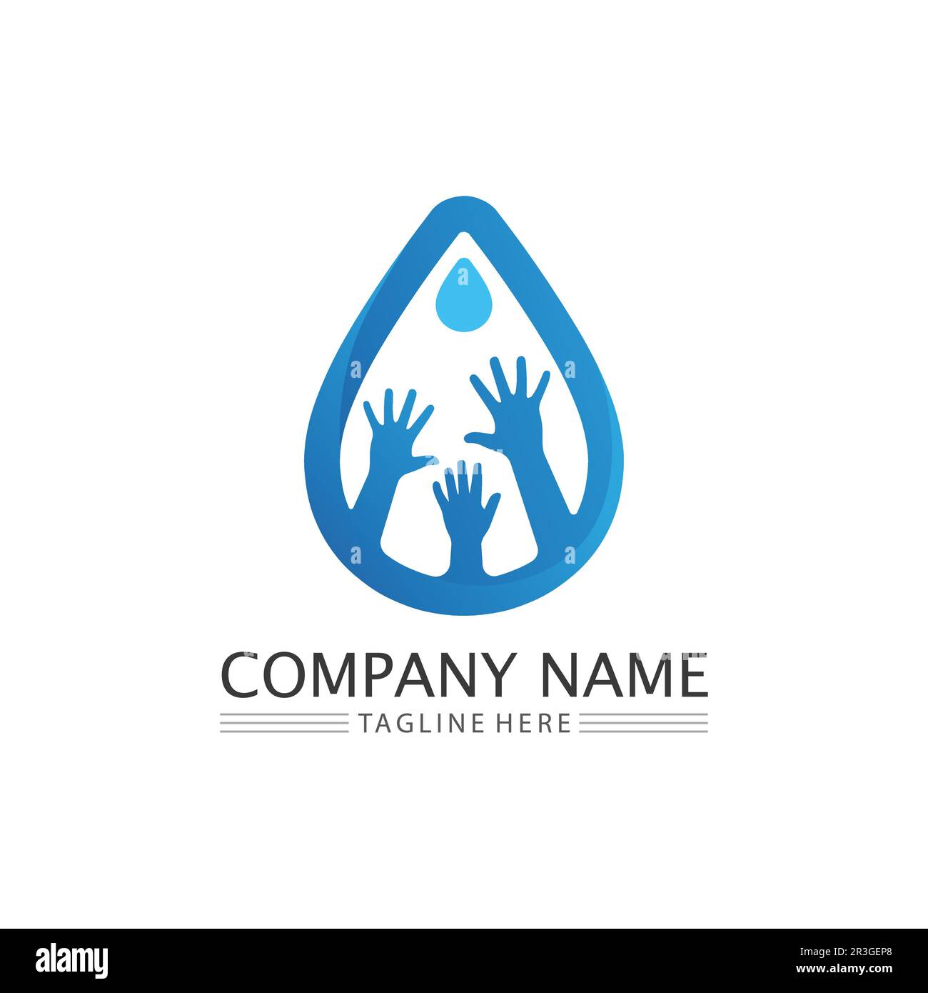 Water drop Logo wave Template vector illustration design business logo ...