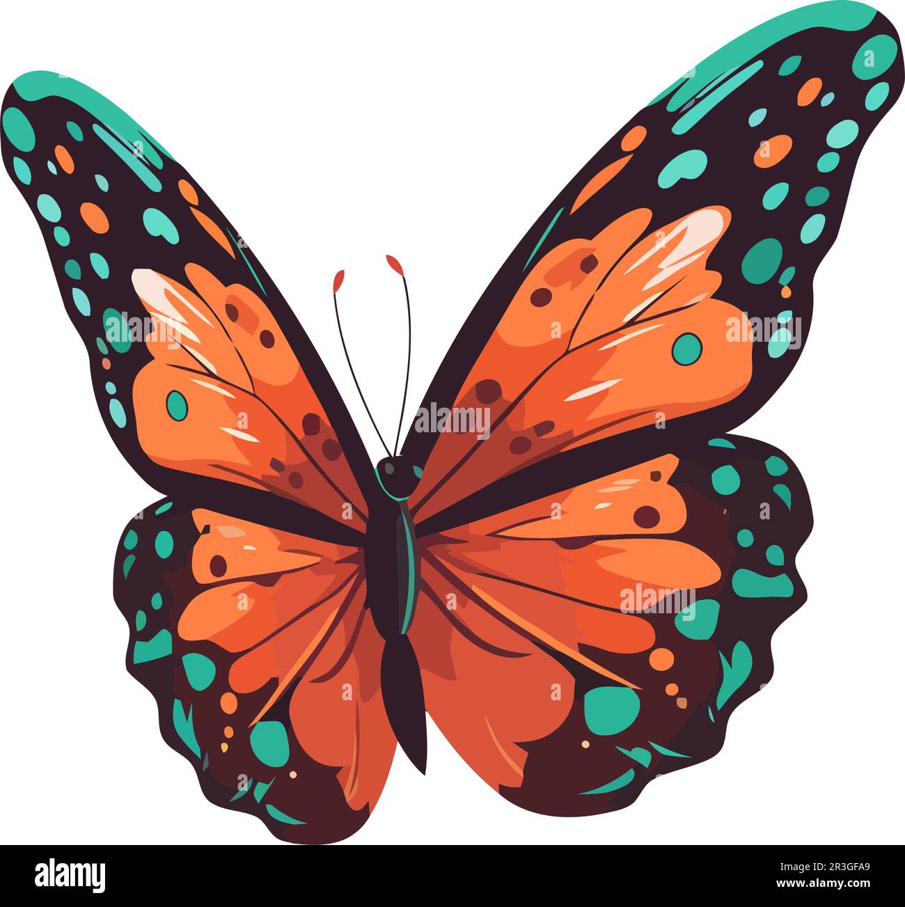Butterfly in detail Stock Vector Images - Alamy