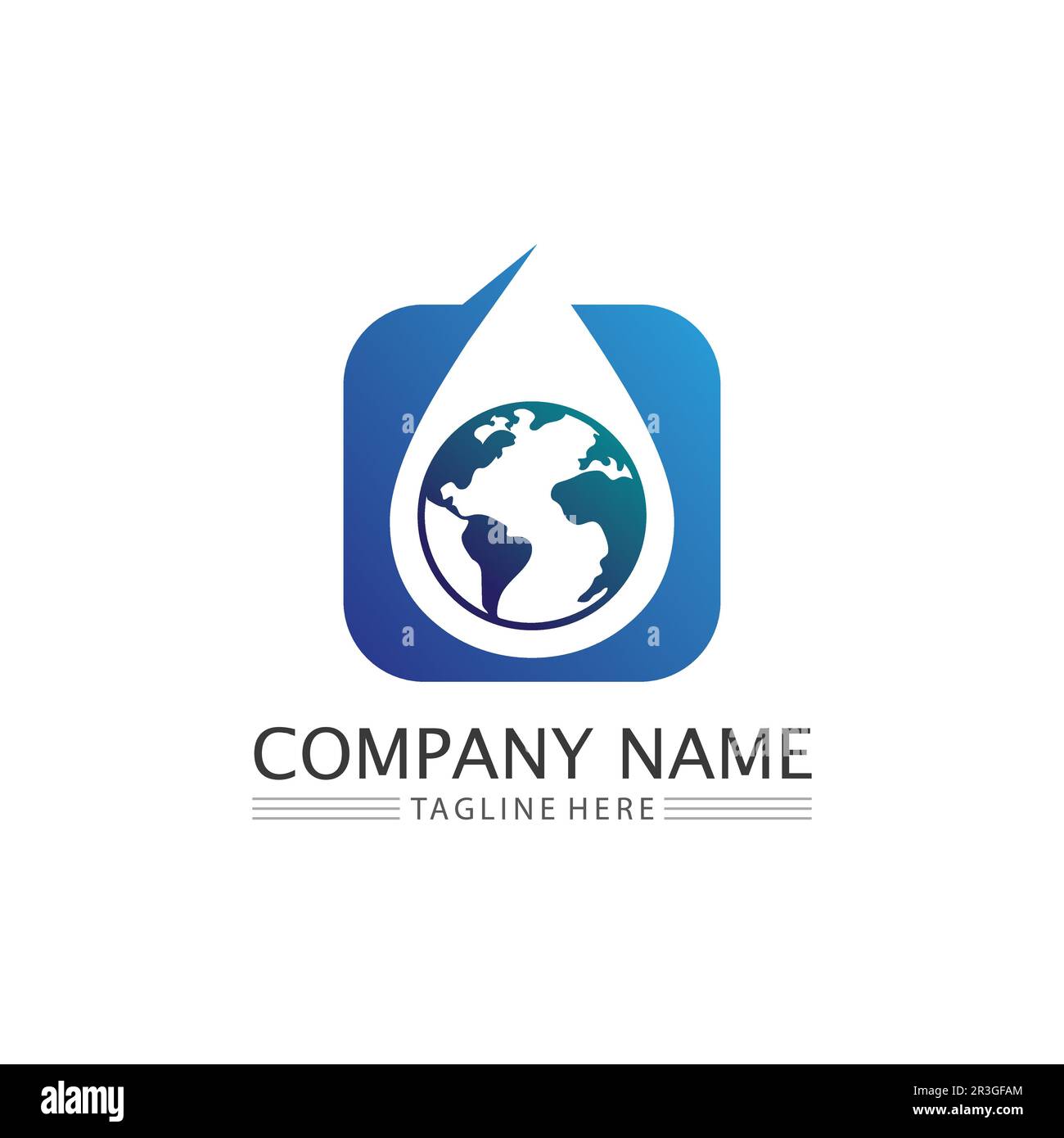 Water drop Logo wave Template vector illustration design business logo ...