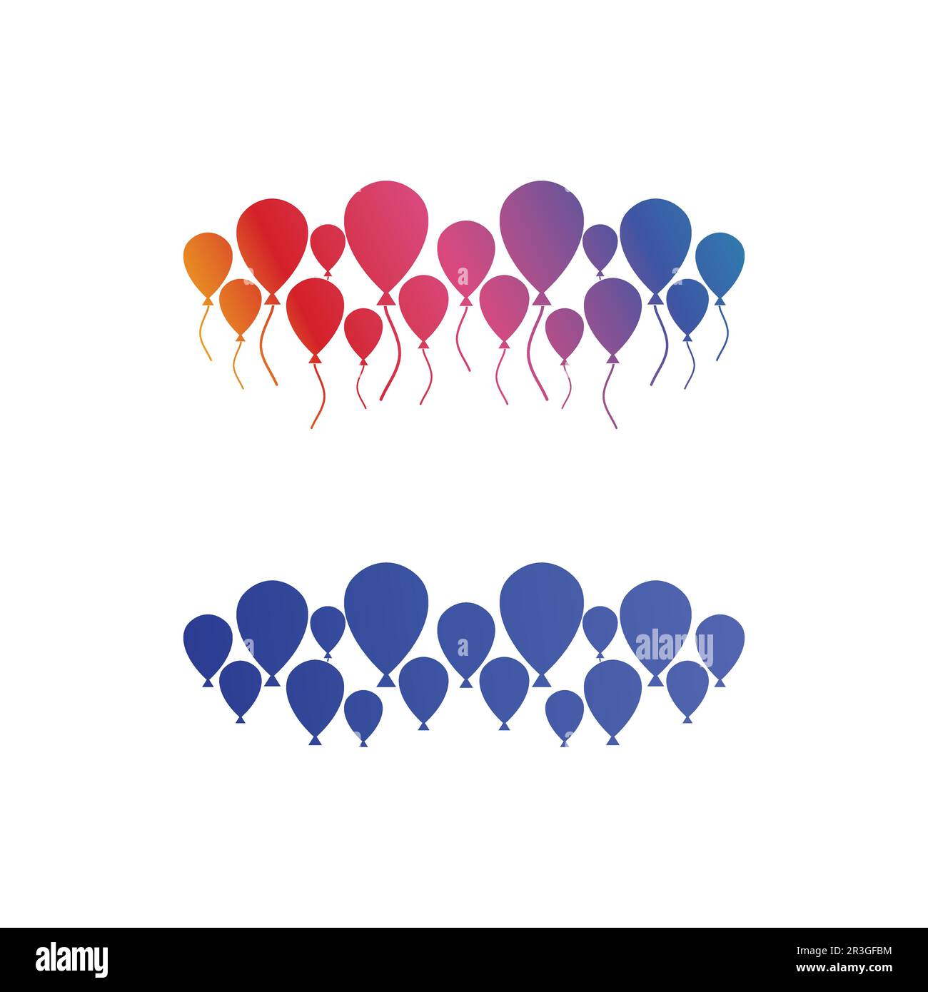 Balloon and buble Flying vector festive balloons shiny with glossy ...