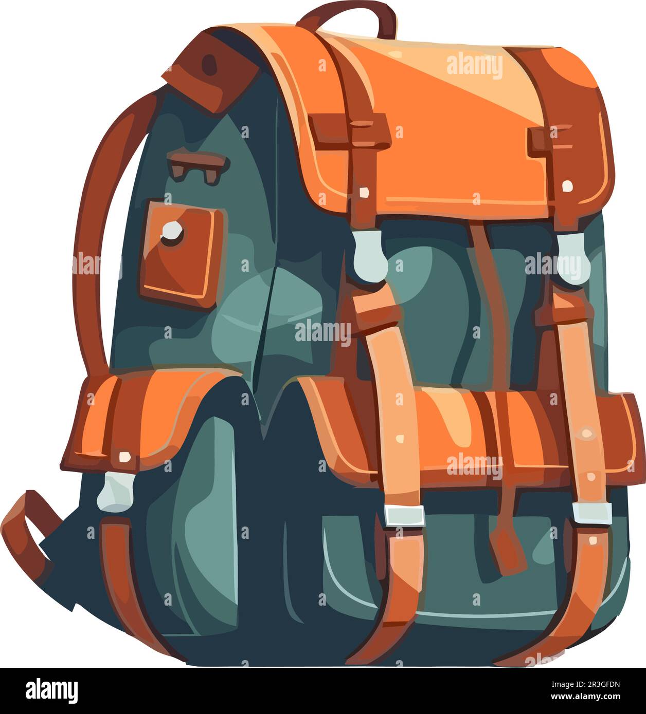 Backpack adventure and hiking activity Stock Vector Image & Art - Alamy