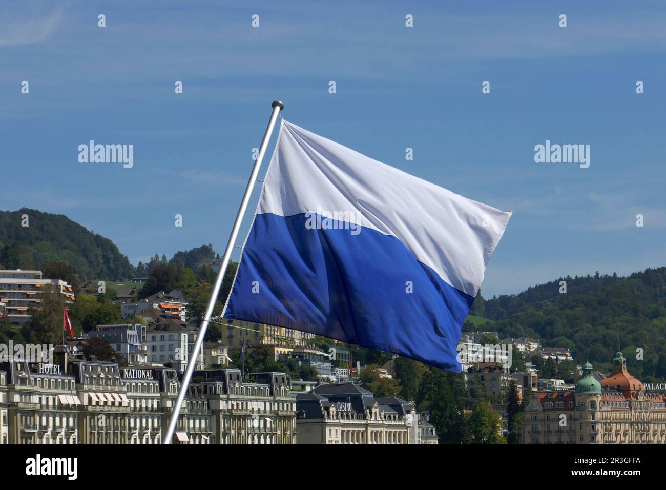 Flag of the city of Lucerne Stock Photo - Alamy